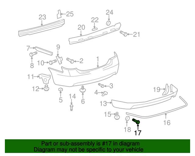 2000-2011 Toyota Protect Strip Bolt 90109-06304 | Toyota Parts Center