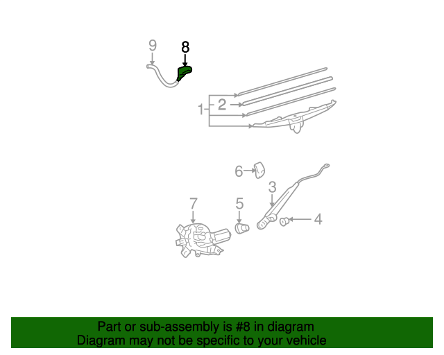 2007-2014 Toyota FJ Cruiser Nozzle 85391-35030 | Toyota Parts Center
