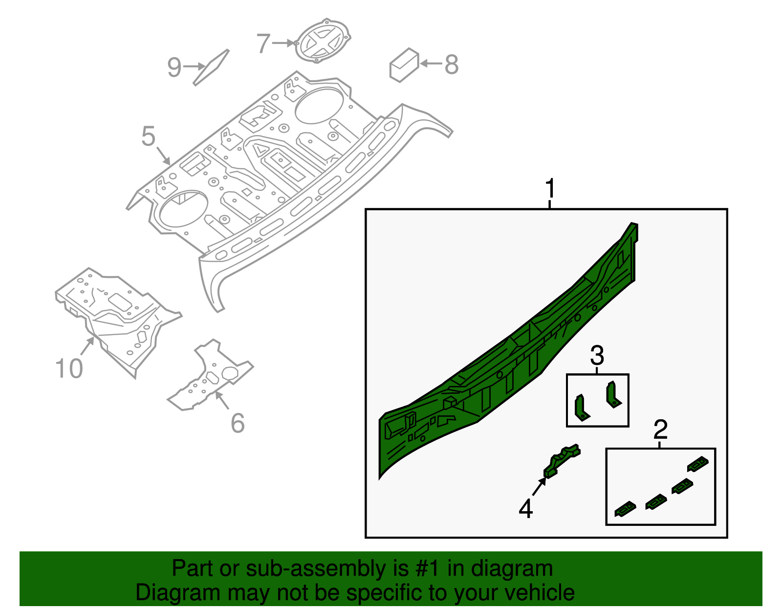 2013-2018 Nissan Altima Rear Body Panel 79110-3TA0A | Nissan Parts Central