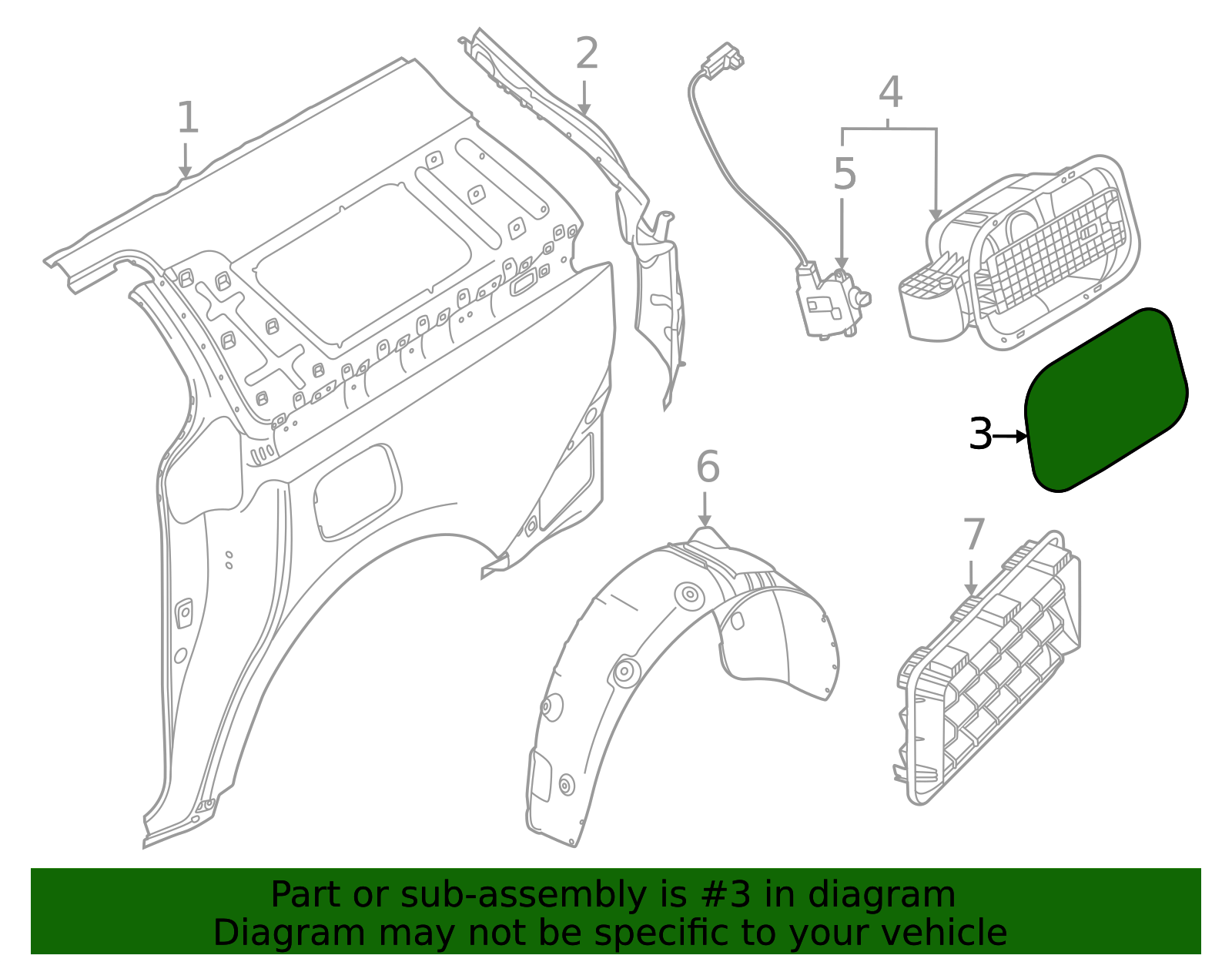 69511-R0000 - Fuel Filler Door 2022-2025 Kia Carnival | Kia.Parts