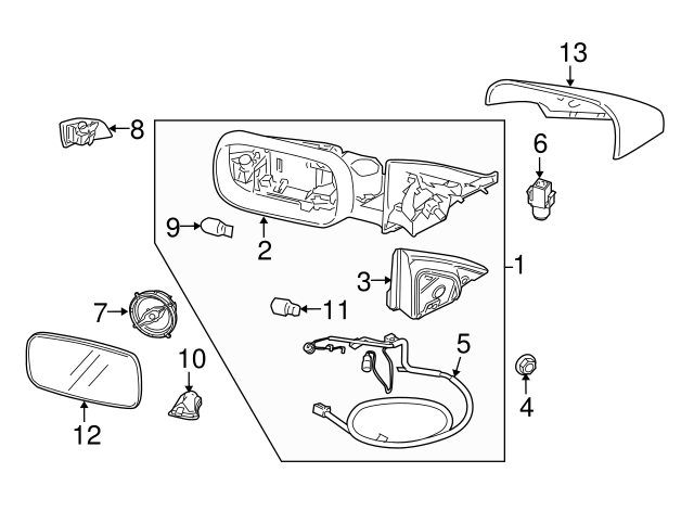 31278733 - Mirror Assembly - 2007-2011 Volvo | Volvo OEM Parts Direct