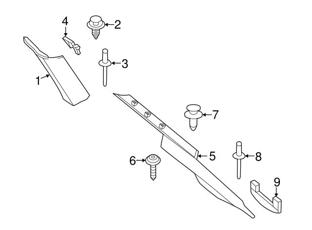 51-43-8-056-888 - Cover, column D, right 2014-2019 BMW ...