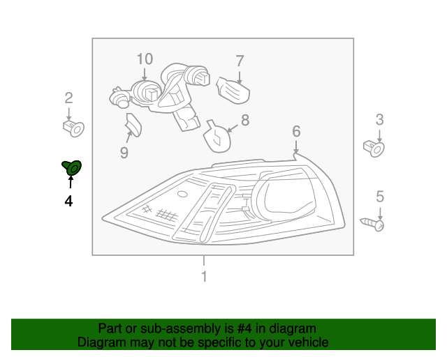 2004-2020 Mitsubishi Combo Lamp Assembly Grommet mu000367 | Auto Parts