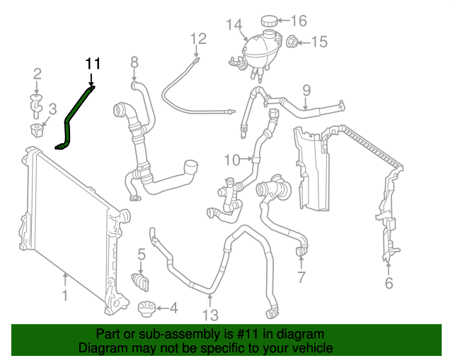 231-501-08-25 - Vent Hose 2013-2019 Mercedes-Benz | Mercedes-Benz USA Parts