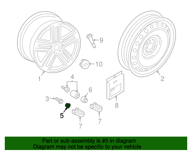 2017-2020 Audi Wheel Bolt Cap 4M0-601-173-D | Audi USA Parts