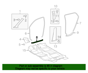 2008-2014 Scion xD Plate Door Scuff L 67914-52191-B0 | Toyota Parts Center