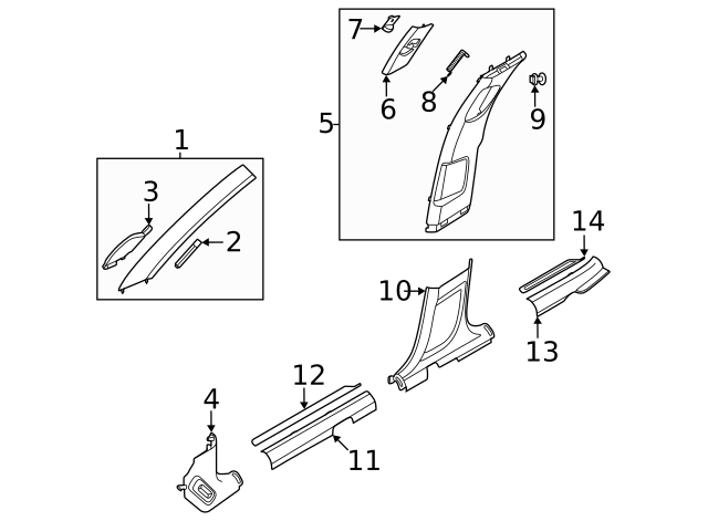2022-2023 Genesis GV70 Rear Sill Plate Insert Panel 85887-AR000-NNB ...