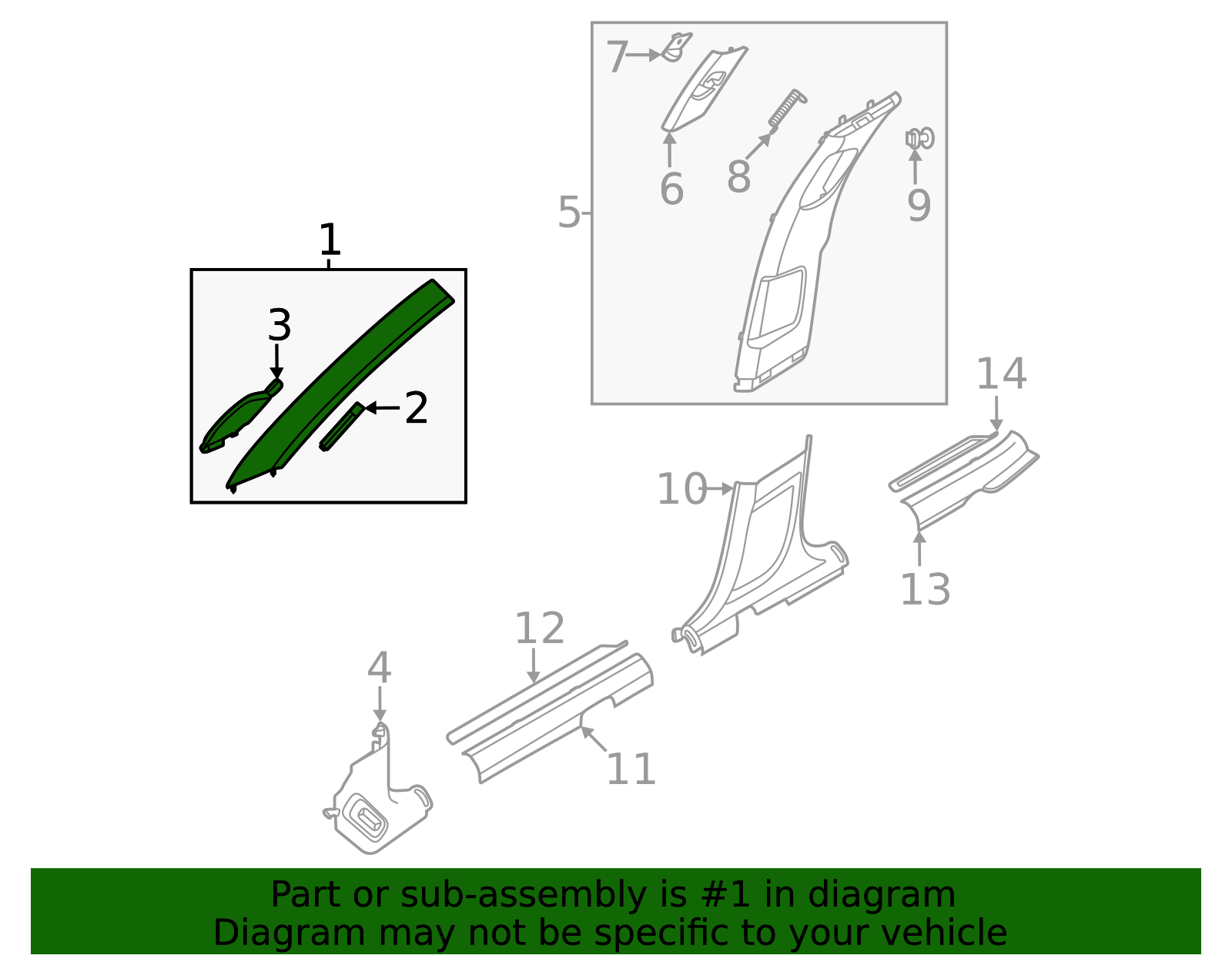 2022-2024 Genesis GV70 Windshield Pillar Trim 85810-AR100-VNB | Hyundai ...