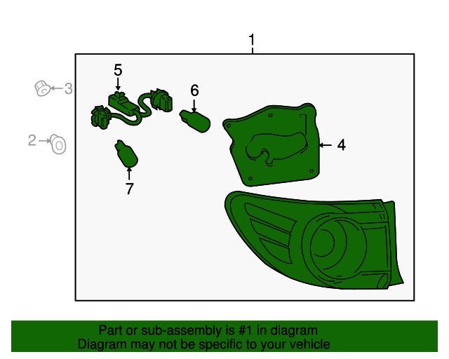 2011-2013 Toyota Corolla Combo Lamp Assembly 81560-02580 | OEM Vehicle ...