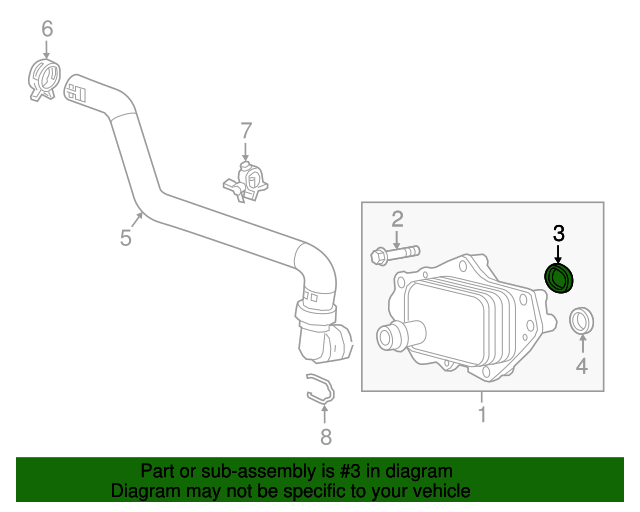 2017-2019 GM Engine Oil Cooler Adapter Gasket 55576423 GM ...