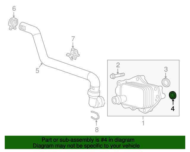 55576424 - Engine Oil Cooler Adapter Gasket 2017-2019 GM | Chevrolet ...