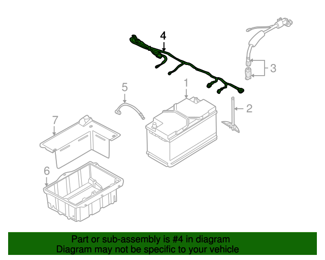 61126932491 - 2001-2006 BMW X5 Positive Cable (61-12-6-932-491) | BMW ...