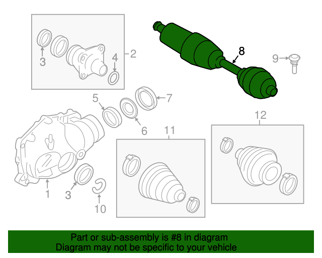 Genuine BMW 31-60-8-675-014 | Axle Assembly | FREE Shipping on Most ...