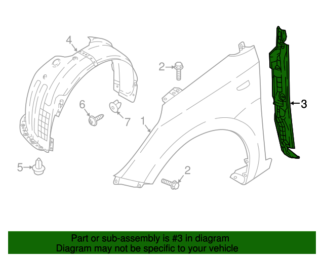 2018-2020 Hyundai Accent Fender Insulator 84141-J0000 | OEM Parts Online
