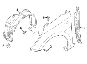 Genuine Fender for 2018-2022 Hyundai Accent | Part# 66321-J0000 ...
