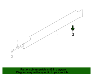 76882-6P000 (768826p000) - 2009-2020 Infiniti Rocker Molding Clip ...