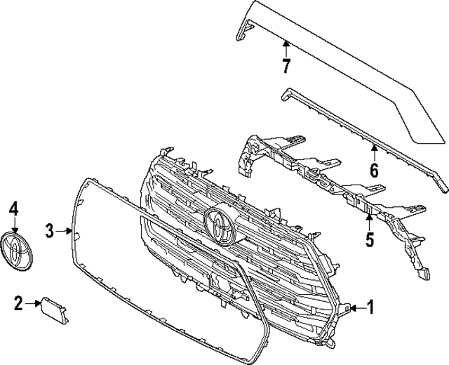 2023-2024 Toyota Sequoia Grille Assembly 53114-0C530 | Toyota Parts Center