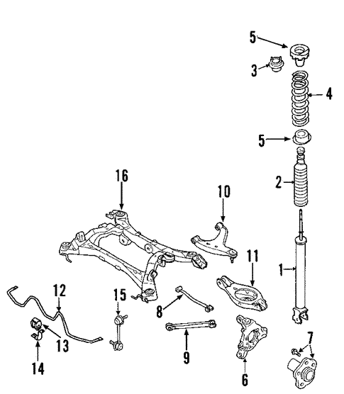 Rear Suspension for 2007 Nissan Maxima | TascaParts.com