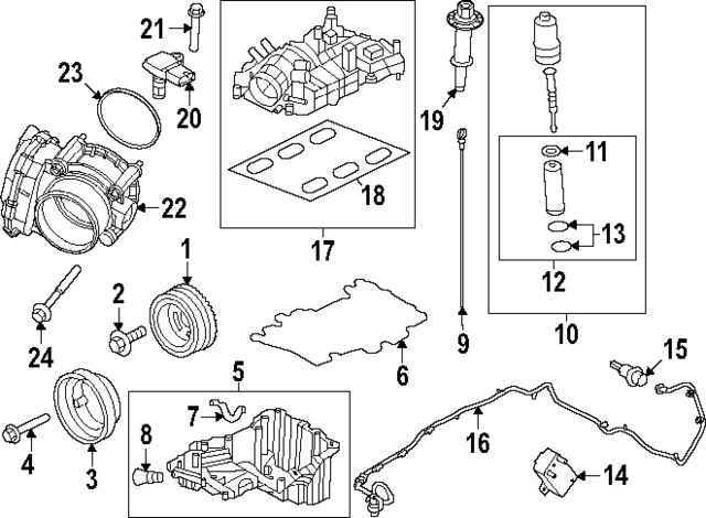 KT4Z-6710-B - Oil Pan Front Seal 2021-2024 Ford | AwesomeParts.com