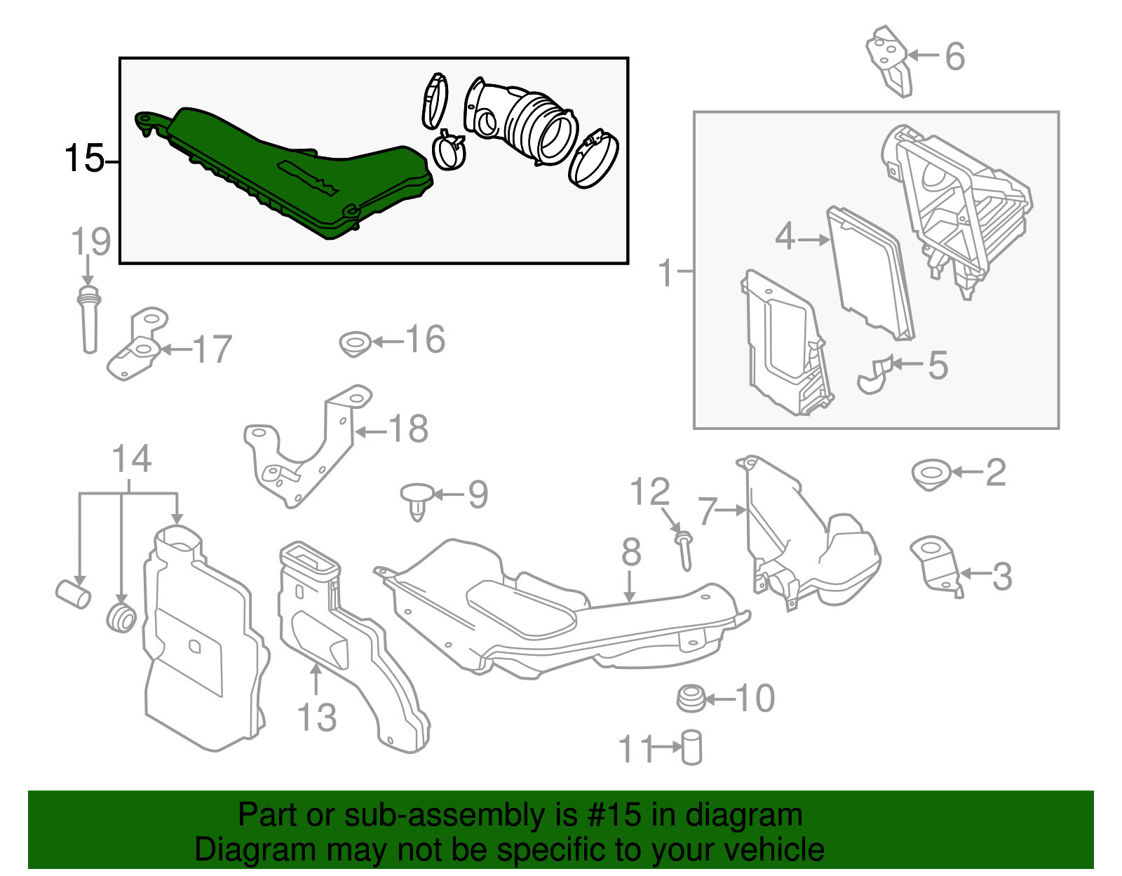 2017-2019 Nissan Rogue Intake Duct 16576-4BB0A | Nissan RVA