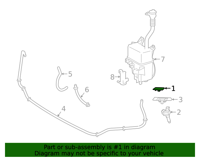 85353-48901 - Headlight Washer Cover 2020-2022 Lexus | AutoNationParts.com