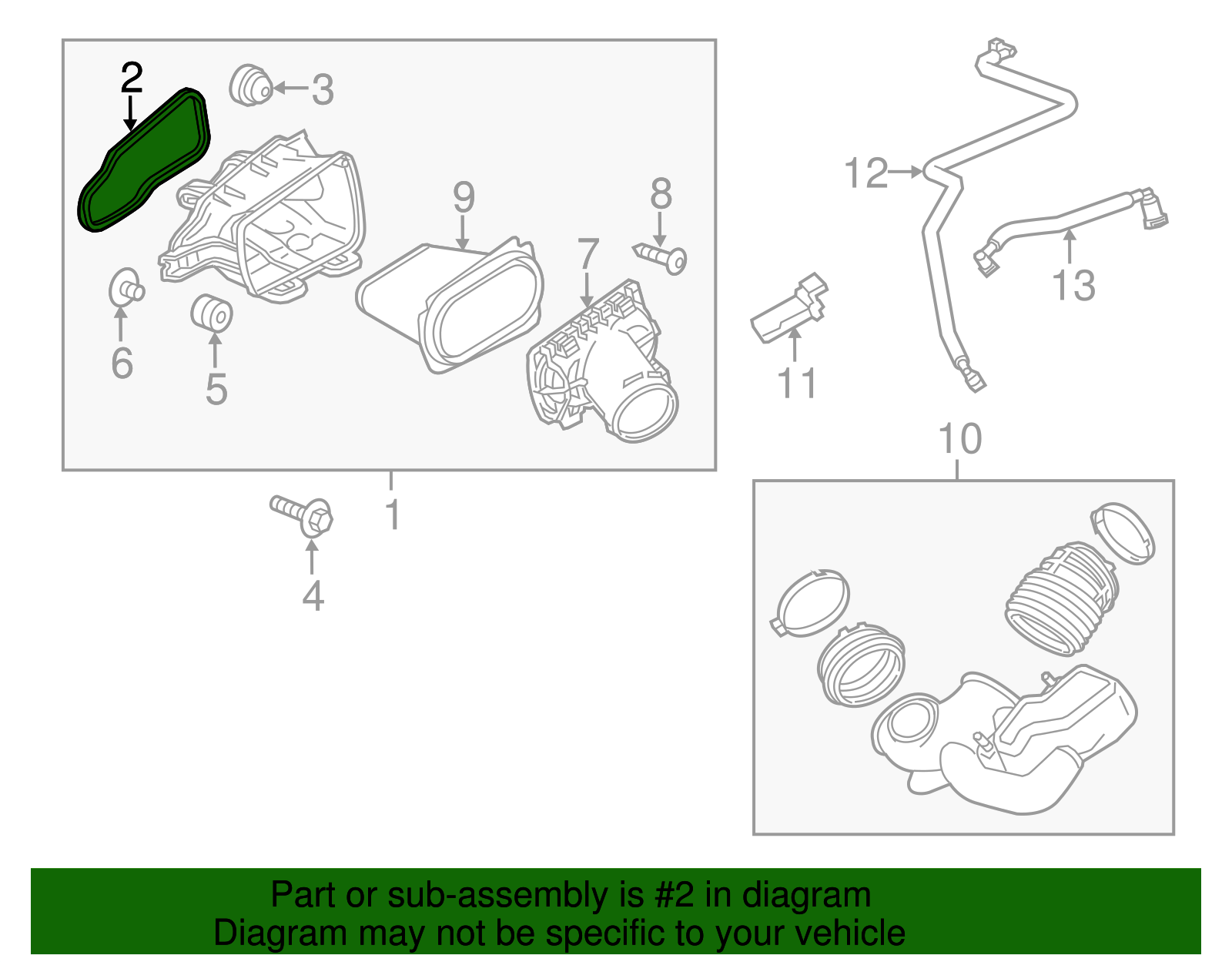 23108971 - Air Cleaner Seal 2014-2019 Chevrolet Corvette | Gateway ...