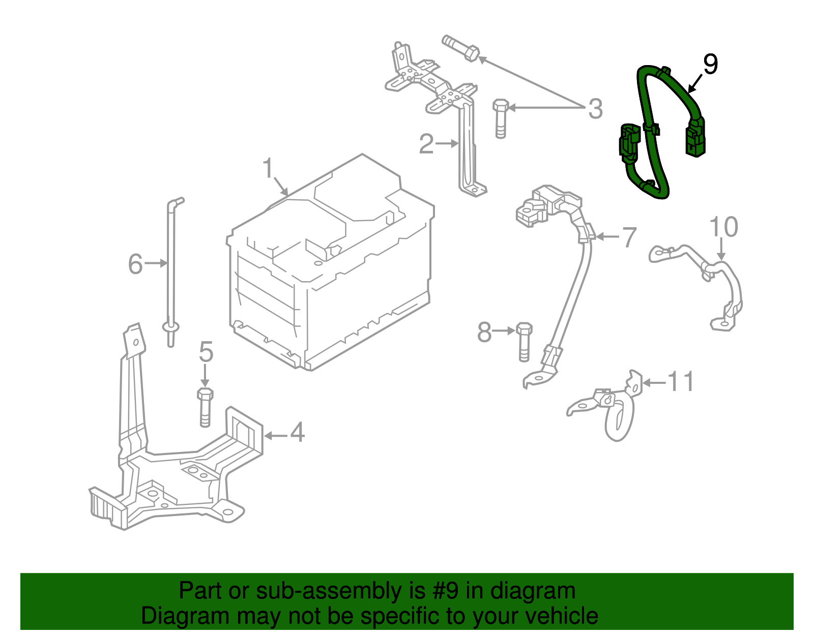 2017-2020 Kia Optima Battery Cable 91885-A8510 | TascaParts.com
