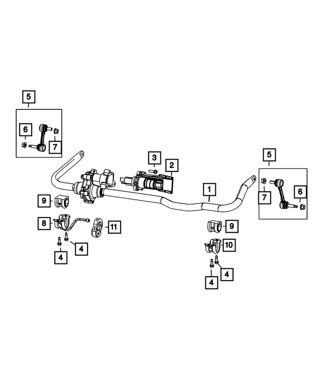 MOPAR FRONT BAR - 68571262AB - 68571262AB | Mopar Online Parts