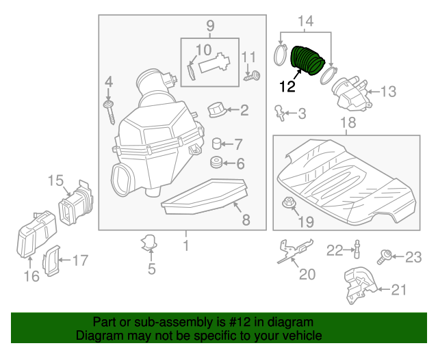 13717843279 - 2012-2019 BMW Inner Duct (13-71-7-843-279) | BMW of South ...