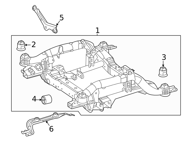 167-330-74-01 - Suspension Subframe Crossmember 2021-2023 Mercedes-Benz ...