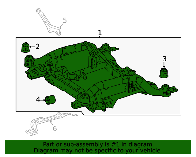 167-330-74-01 - Suspension Subframe Crossmember 2021-2023 Mercedes-Benz ...