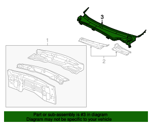 2016-2020 Mopar Cowl Top Panel 55112907AF | TascaParts.com