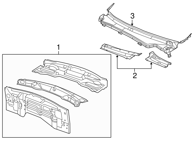 2012-2020 Mopar Cowl Panel 68021005AC | TascaParts.com
