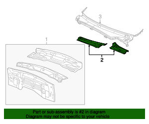 2012-2020 Mopar Cowl Panel 68021005AC | TascaParts.com