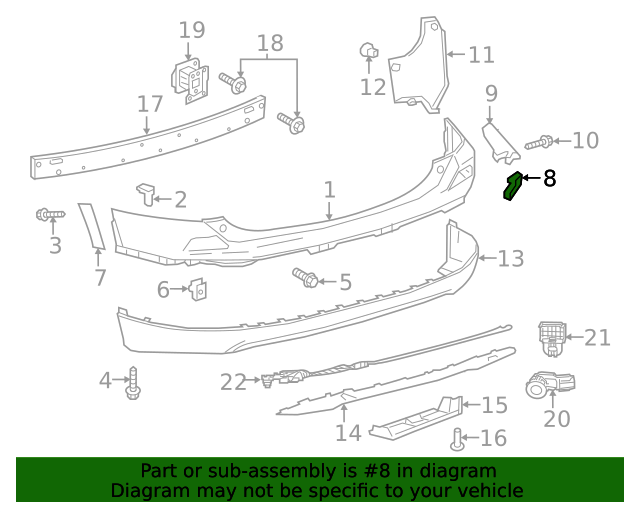 Toyota 2016-2018 Toyota RAV4 Upper Retainer 52563-0R050 | Toyota Parts