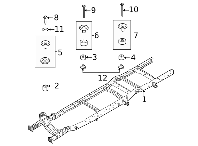GC2Z-5005-AA - Frame Assembly 2016 Ford E-350 Super Duty | Ford Parts ...