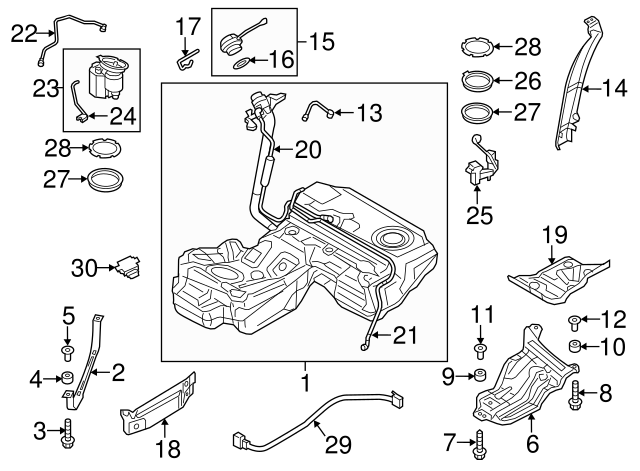 2014-2016 Audi Fuel Cap 4G0-201-550-K | Audi USA Parts