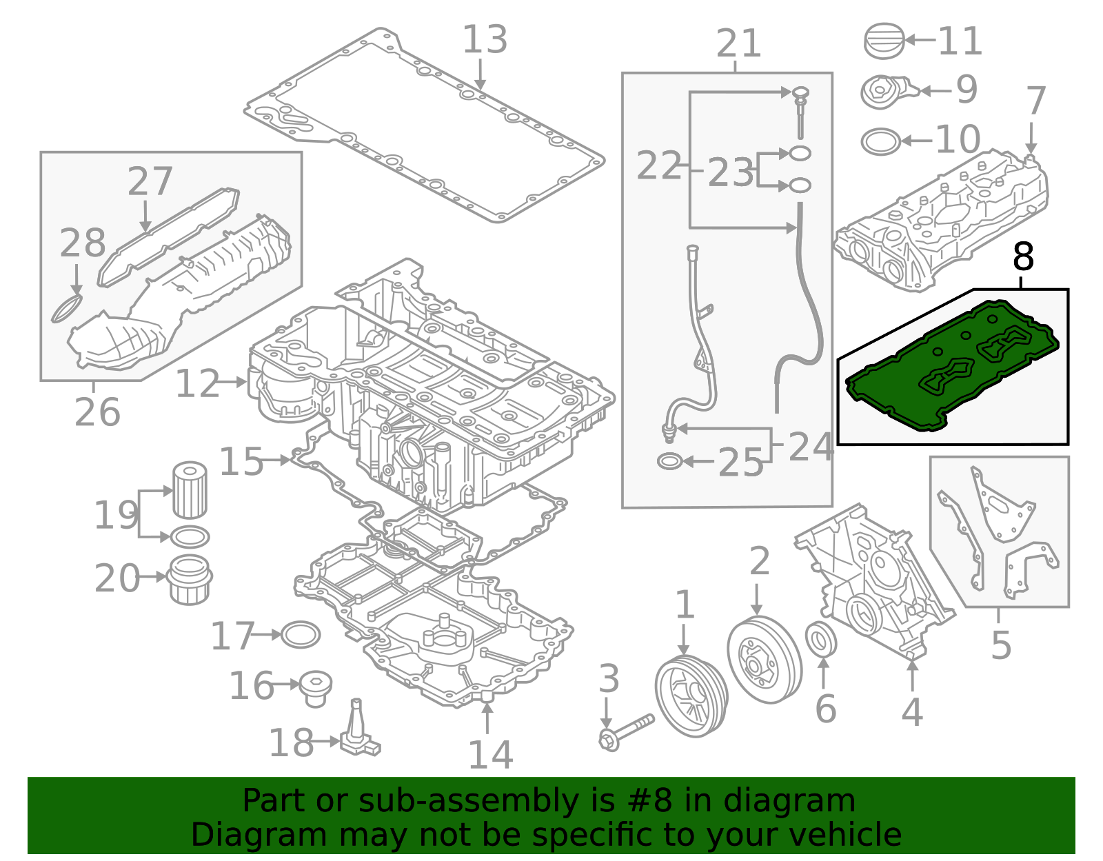 11-12-8-636-547 - Gasket set, cylinder head cover 2016-2025 BMW ...