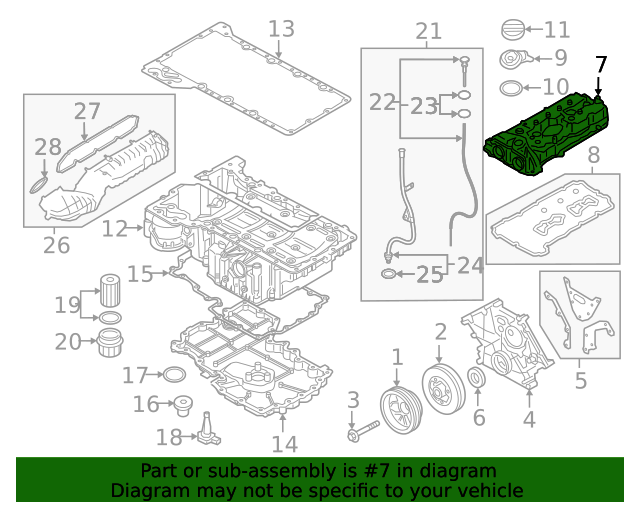11128699195 - 2019-2022 BMW Valve Cover (11-12-8-699-195) | BMW of ...