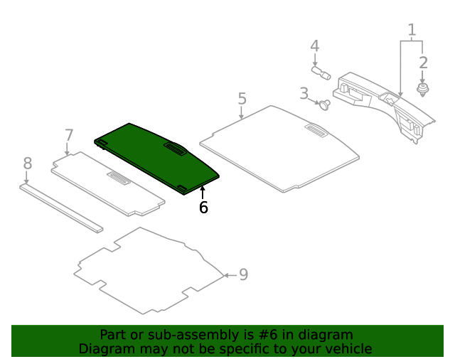 849B8-6RA0A - Trim Board 2021-2024 Nissan Rogue | Nissan Parts ...