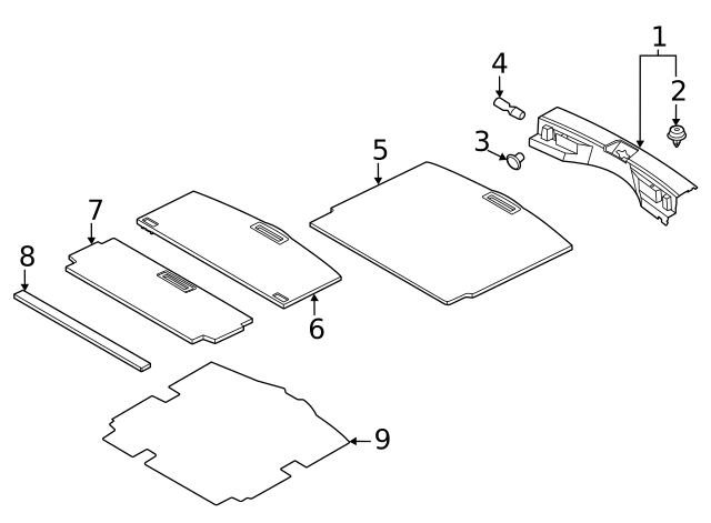 849B8-6RA0A - Trim Board 2021-2024 Nissan Rogue | Nissan Parts ...