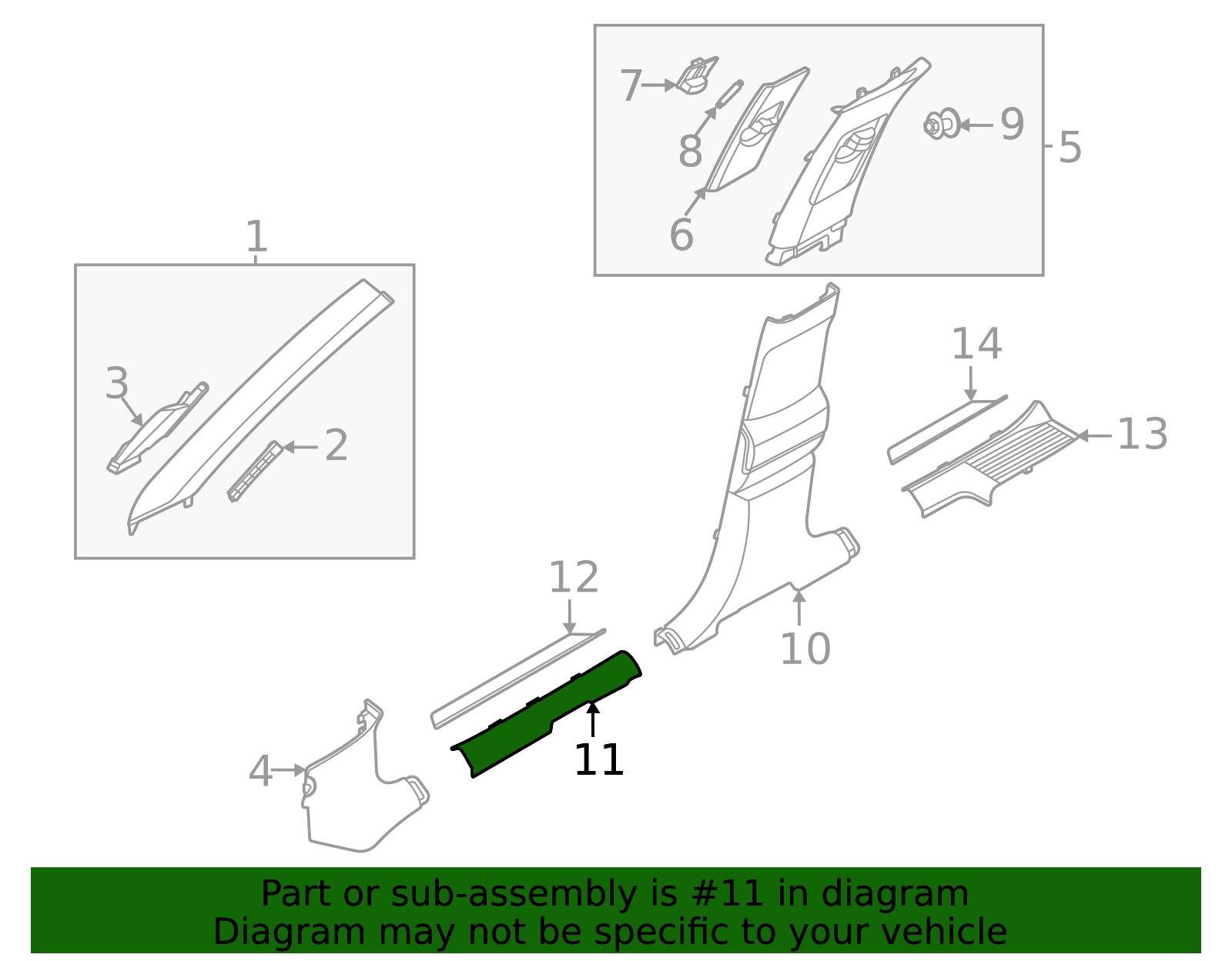 2021-2024 Genesis GV80 Trim Assembly Rear Dr Scuff Right-hand 85885 ...