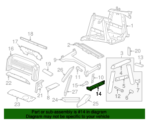 427-813-703-B - Upper Rail 2011-2015 Audi R8 | Audi OEM Parts