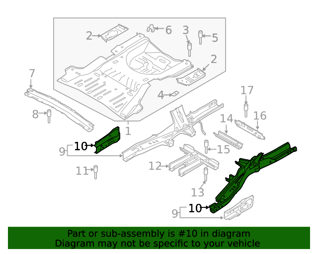 2020-2023 Ford Frame Side Member Reinforcement L1MZ-78106A94-A | OEM ...