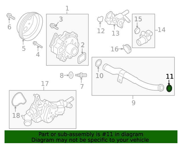 2018-2021 Mazda Water Pipe O-Ring PYFA-15-591A | Mazda Parts Outlet