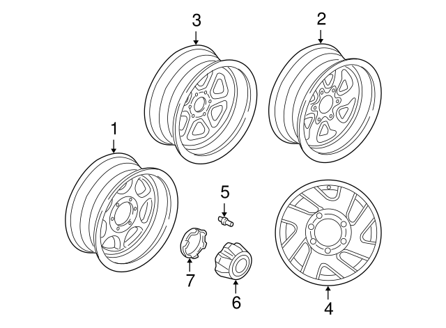 1994-2004 Mitsubishi Center Cap MR150561 | MitsubishiParts.com