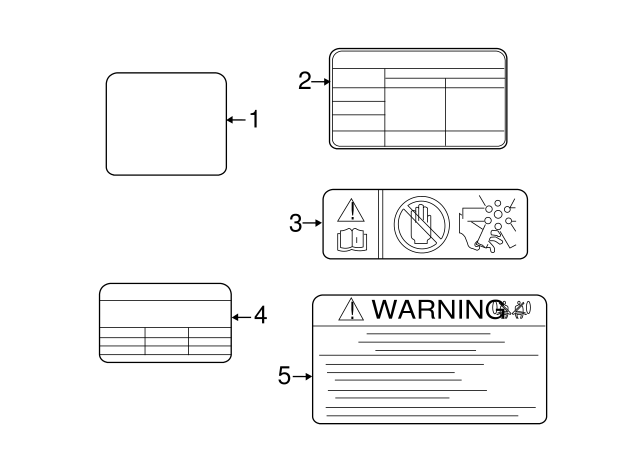 2014-2018 Kia AC Label 97699-A7100 | Kia Automotive Parts
