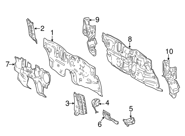 55137-F4010 - Dashboard Panel Brace 2018-2022 Toyota C-HR ...