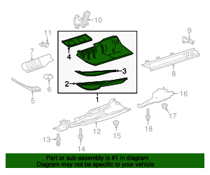 164-610-17-60 - Front Floor Pan 2007-2019 Mercedes-Benz | Mercedes-Benz ...