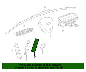 2016-2019 GM Rear Driver Side Seat Bolster Airbag 84162505 ...